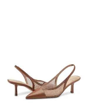 MARC FISHER LTD. Gipsi Slingback Pumps - Medium Brown