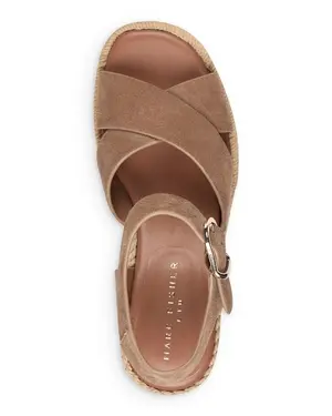 MARC FISHER LTD. Pasion Espadrille Platform Sandals - Medium Natural