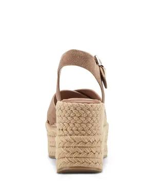 MARC FISHER LTD. Pasion Espadrille Platform Sandals - Medium Natural