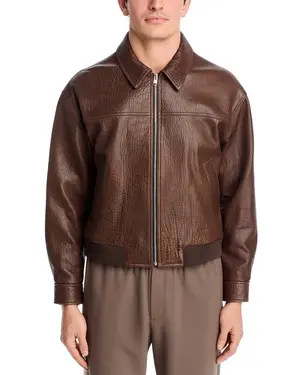 FRAME Leather Bomber Jacket
