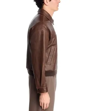 FRAME Leather Bomber Jacket