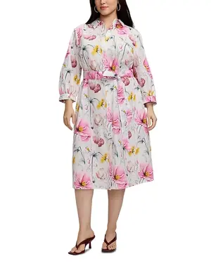 FOXCROFT Esther 3/4 Sleeve Floral Dress