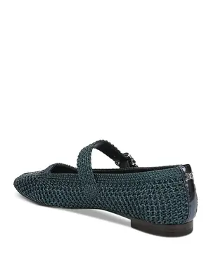 Sam Edelman Michaela Knit Flats - Metallic Navy