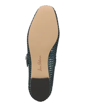 Sam Edelman Michaela Knit Flats - Metallic Navy