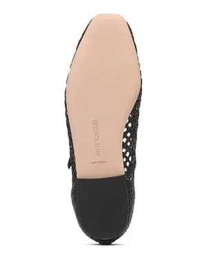 Veronica Beard Ellie Raffia Flats - Black