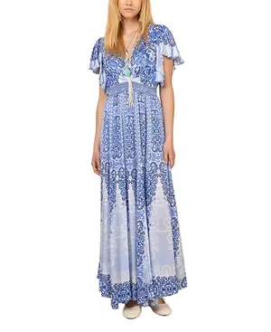 Hale Bob Sandra Charmeuse Dress - Blue