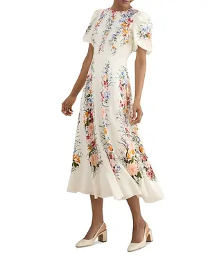 HOBBS LONDON Wisley Silk Midi Dress