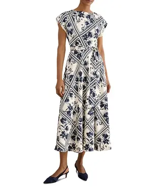 HOBBS LONDON Latimer Printed Midi Dress