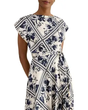 HOBBS LONDON Latimer Printed Midi Dress