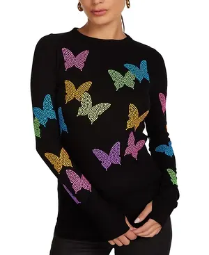 Lauren Moshi Mckinley Neon Stud Butterflies Top