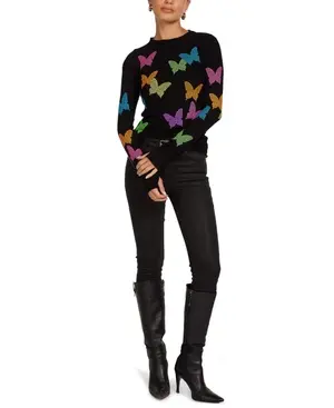 Lauren Moshi Mckinley Neon Stud Butterflies Top