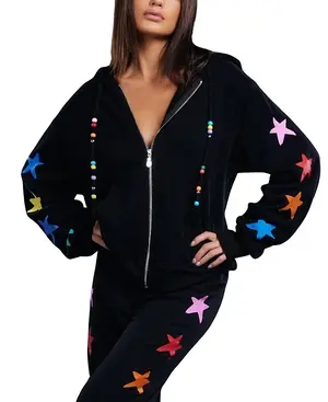 Lauren Moshi Hezly Brushed Stars Sweater - Black