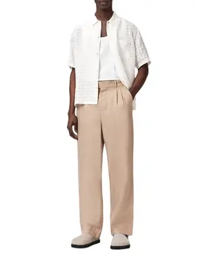 ALLSAINTS Roland Straight Fit Trouser Pants - Nutmeg Brown