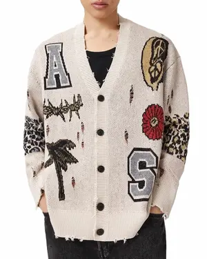 ALLSAINTS Foxx Graphic Cardigan