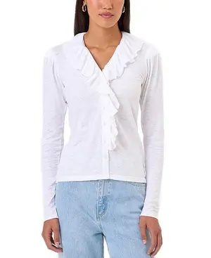 GOLDIE LEWINTER Goldielewinter Ariana Ruffle Shirt - White