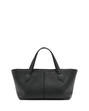 Proenza Schouler East West Chelsea Medium Pebbled Leather Tote Bag - Black
