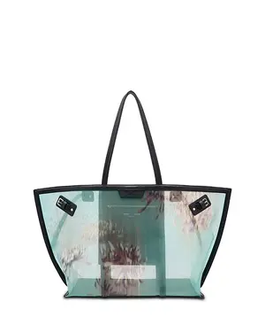 Proenza Schouler Days Carryall Large Printed Mesh Tote Bag - Verdigris