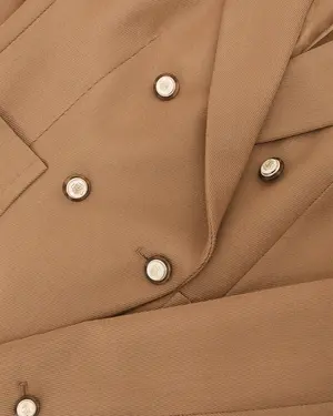 REISS Double Breasted Blazer - Camel