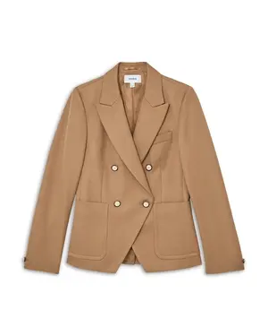 REISS Double Breasted Blazer - Camel