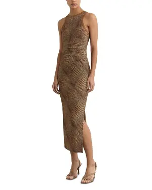 REISS Lola Bodycon Dress - Brown