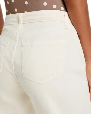 L'Agence Wanda High-rise Crop Wide-leg Jeans - Light Ecru