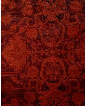 Bloomingdale'S Fine Vibrance M1495 Area Rug 6'1x9'3 - Red