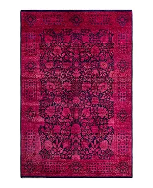 Bloomingdale'S Fine Vibrance M1093 Area Rug 6'0x9'0 - Pink