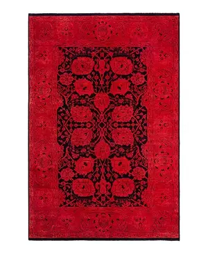 Bloomingdale'S Fine Vibrance M1387 Area Rug 6'1x9'2 - Pink