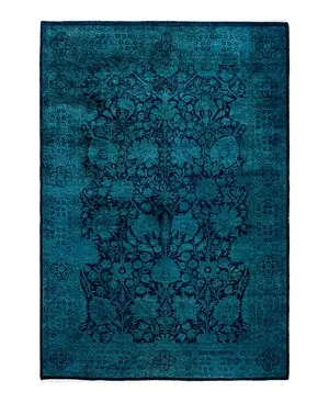 Bloomingdale'S Fine Vibrance M1182 Area Rug 4'1x6'1 - Blue