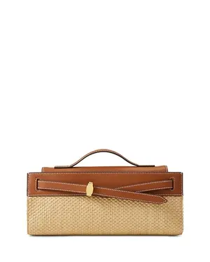 Veronica Beard Dash Raffia Clutch - Hazelwood