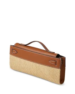 Veronica Beard Dash Raffia Clutch