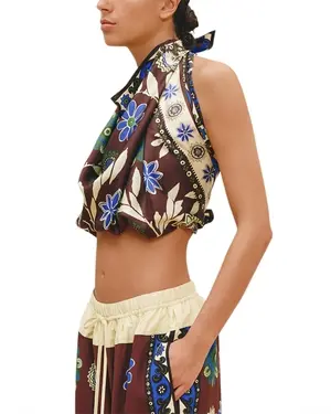 ALEMAIS Silk Scarf Top