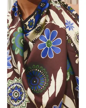 ALEMAIS Silk Scarf Top