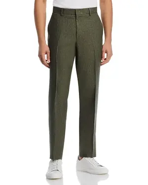 Vince Delave Linen Slim Fit Suit Pants - Dark Green