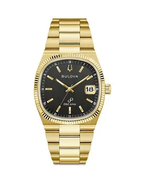 Bulova Super Seville 37.5mm Watch - Gold/blue