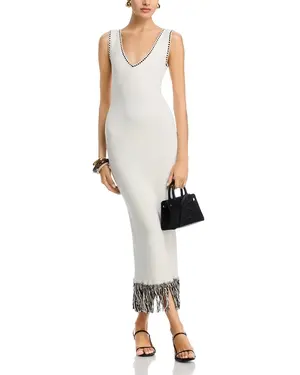 TOCCIN Ashtin V-neck Midi Dress