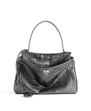 Balenciaga Rodeo Handbag Medium - Gun Metal