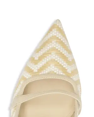ALEXANDRE BIRMAN Raffia Slingback Pumps