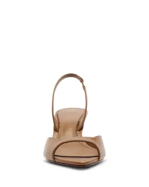 ALEXANDRE BIRMAN Tropicana Leather Mid Heel Sandals - Espresso