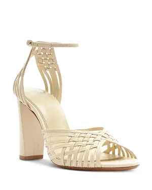 ALEXANDRE BIRMAN Lillian Leather Sandals - Eggshell