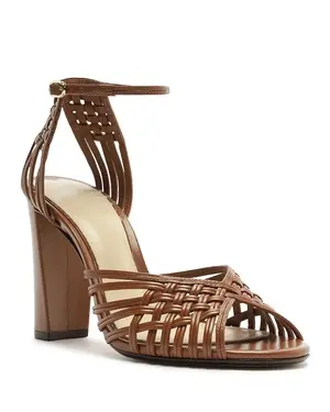 ALEXANDRE BIRMAN Lillian Leather Sandals - Espresso