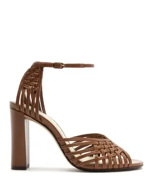 ALEXANDRE BIRMAN Lillian Leather Sandals - Espresso