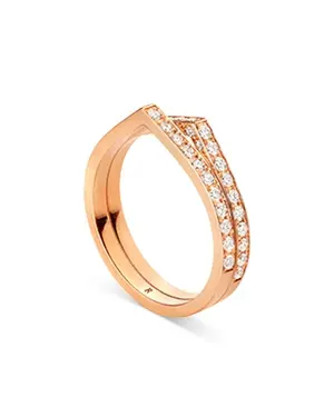 REPOSSI 18k Antifer Diamond Band - Rose Gold