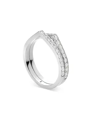 REPOSSI 18k Antifer Diamond Band - White Gold