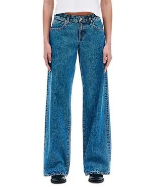 SLVRLAKE Lexi Low Rise Relaxed Wide Leg Jeans - Satisfaction