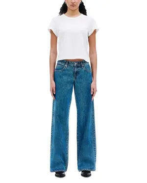 SLVRLAKE Lexi Low Rise Wide Leg Jeans - Satisfaction