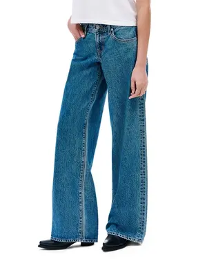 SLVRLAKE Lexi Low Rise Wide Leg Jeans - Satisfaction