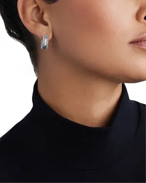 Lagos Sterling Signature Caviar Huggie Hoop Earrings