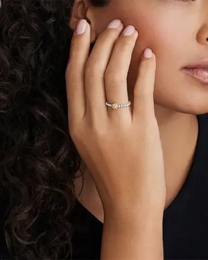 Lagos 18k Yellow Gold & Sterling Caviar Icon Beaded Stack Ring - Silver