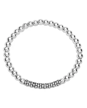 Lagos Sterling Signature Caviar Beaded Stretch Bracelet